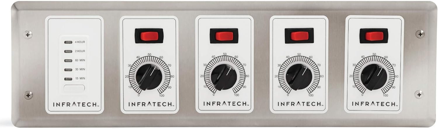 Infratech 4 Zone Analog Controller w/Digital Timer | Adjustable Heating ...